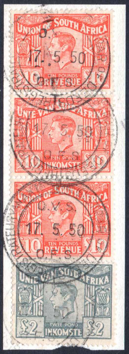 South Africa Revenue Stamps 1913-52 – AfricaStamps.co.uk