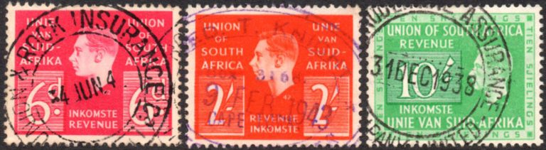 South Africa Revenue Stamps 1913-52 – AfricaStamps.co.uk